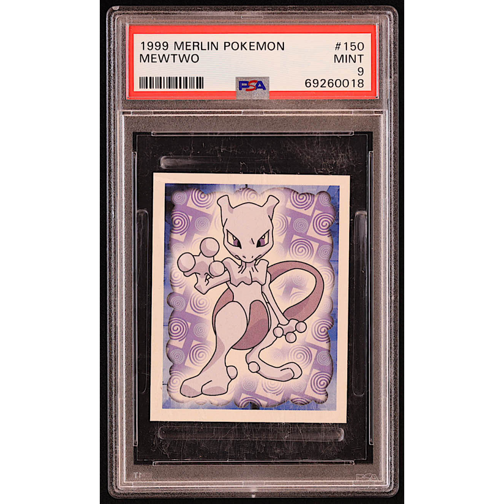 Mewtwo 1999 Merlin Pokemon Album Stickers #150 (PSA 9) | Pristine Auction