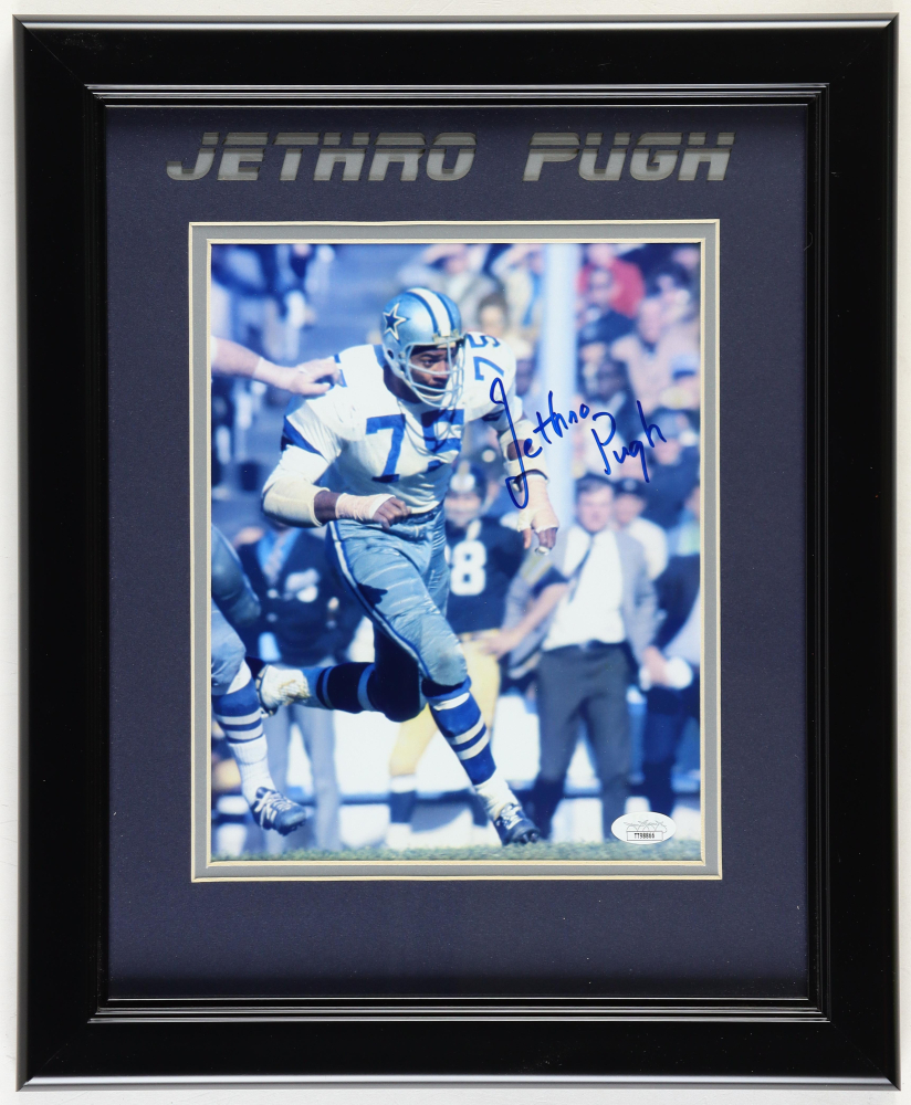 Jethro Pugh Signed Cowboys Custom Framed Photo Display (JSA) | Pristine ...