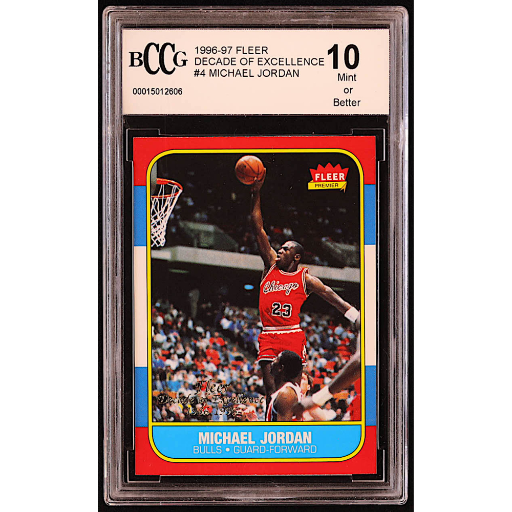 Michael Jordan 1996-97 Fleer Decade of Excellence #4 (BCCG 10 ...