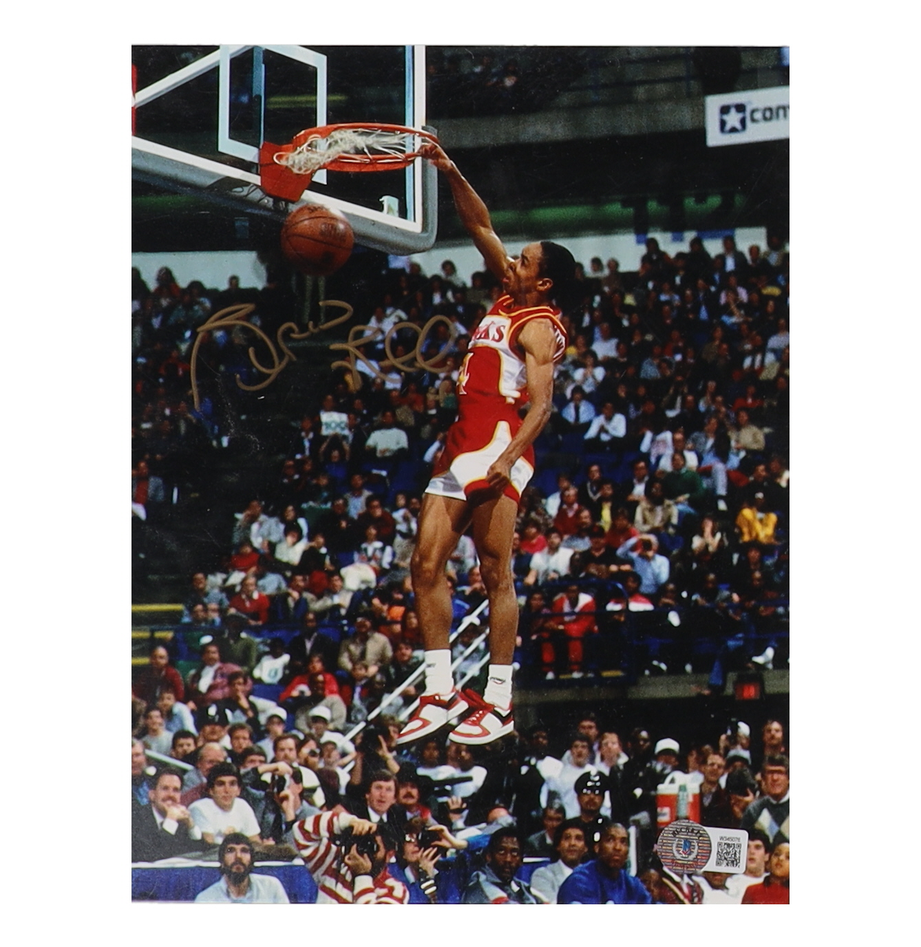 Spud Webb Signed Hawks 8x10 Photo (Beckett) | Pristine Auction
