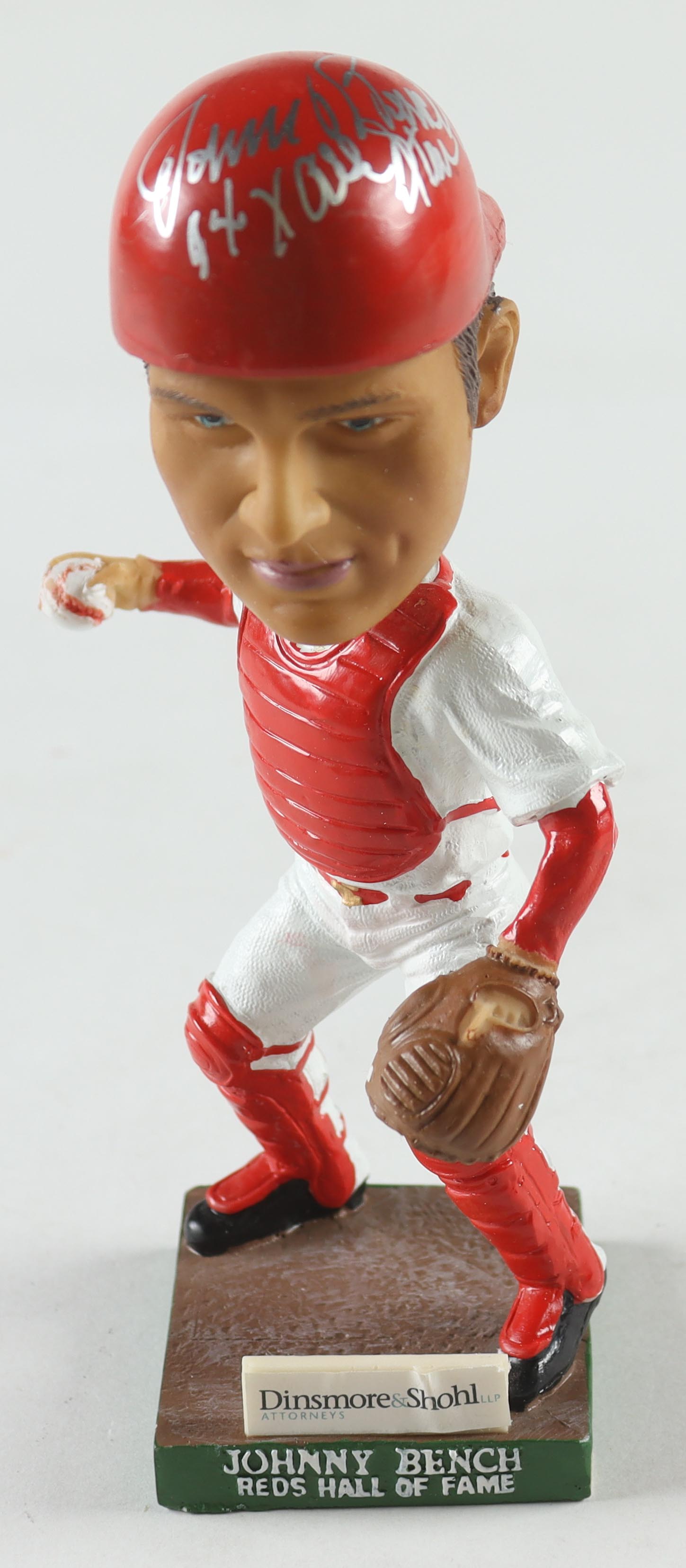 Johnny Bench Signed 6" Bobblehead Inscribed "4x All Star" (PSA ...