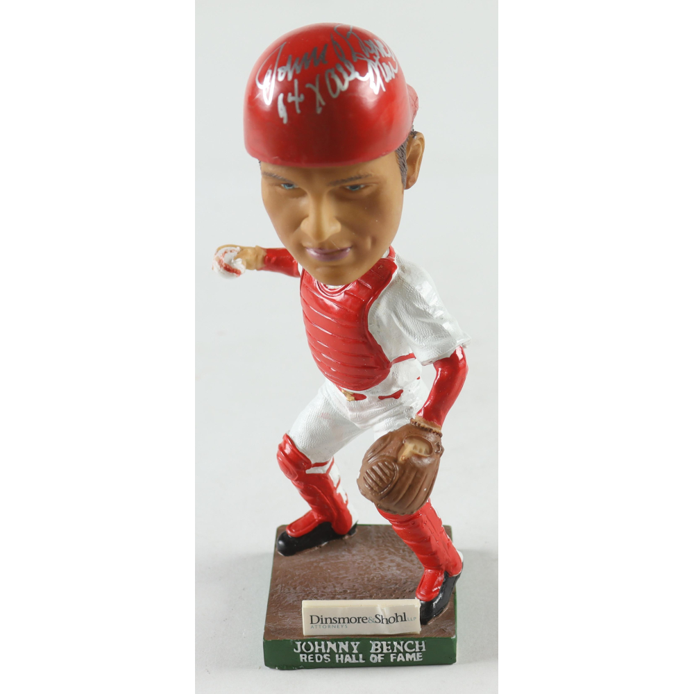 Johnny Bench Signed 6" Bobblehead Inscribed "4x All Star" (PSA ...