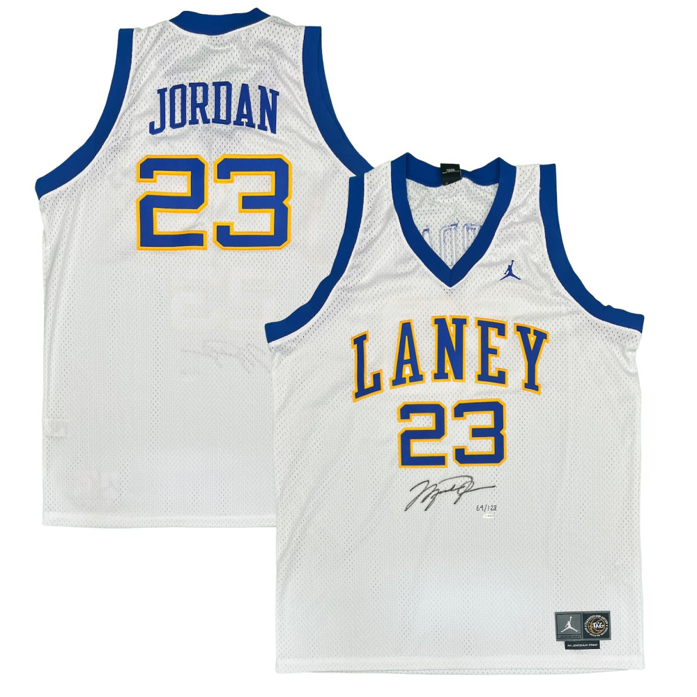 Michael Jordan Signed LE Emsley A. Laney High School Jersey (UDA ...