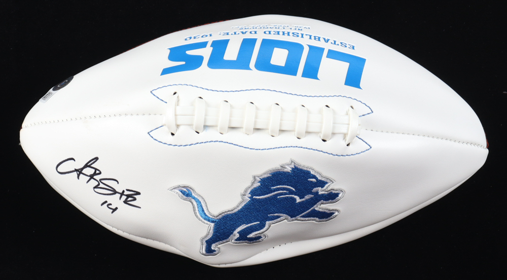 Amon-Ra St. Brown Signed Lions Logo Football (Beckett) | Pristine Auction