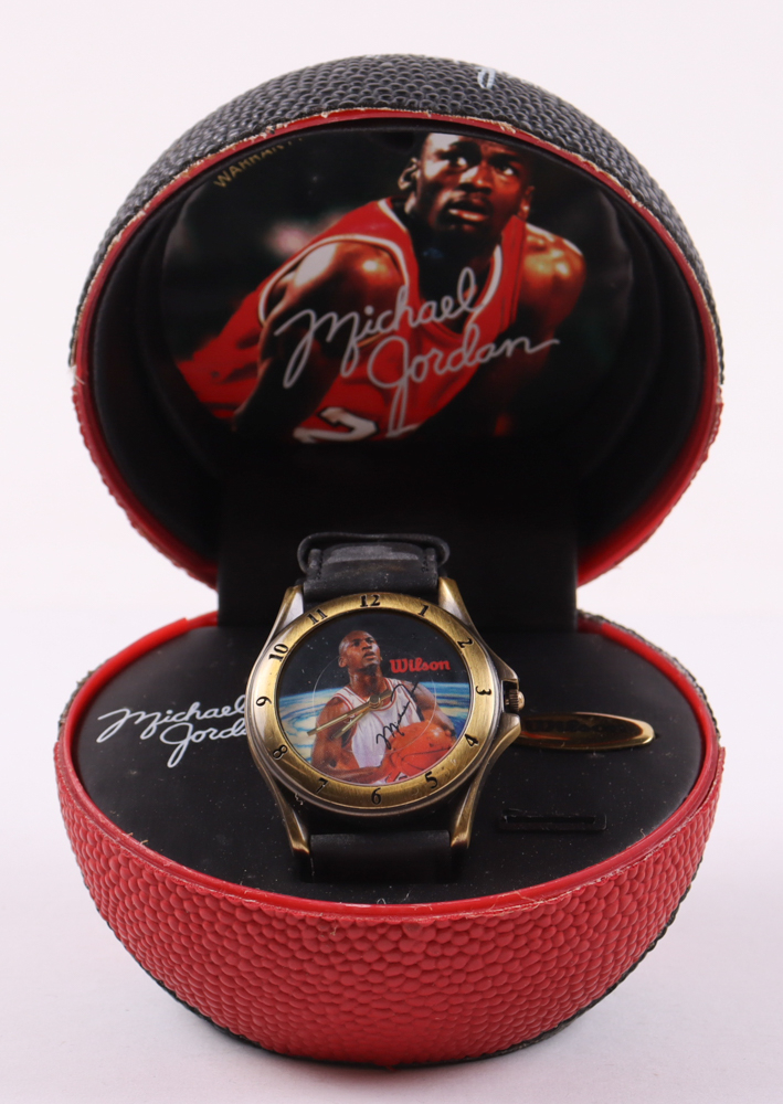Michael Jordan Wilson Commemorative Watch in Original Mini Basketball ...