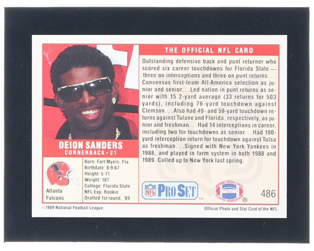 Deion Sanders 1989 Pro Set #486 RC | Pristine Auction