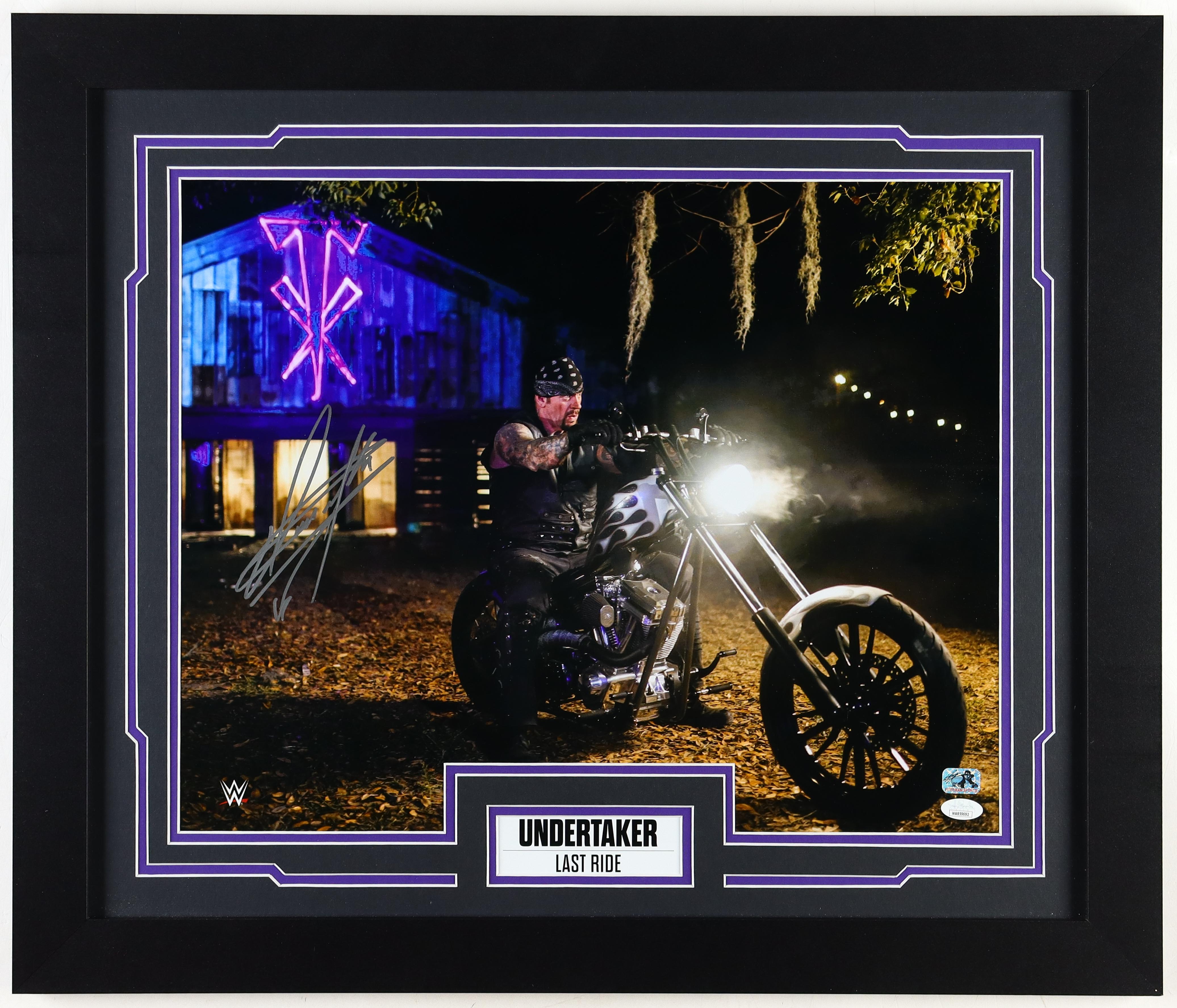The Undertaker Signed "WWE" Custom Framed Photo Display (JSA & The ...