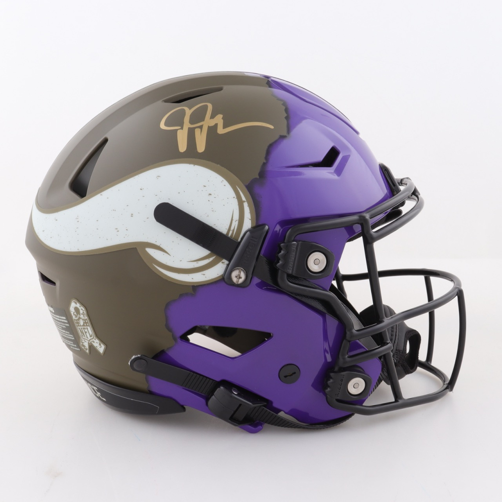 Justin Jefferson Signed Vikings Full-Size Authentic Custom SpeedFlex ...