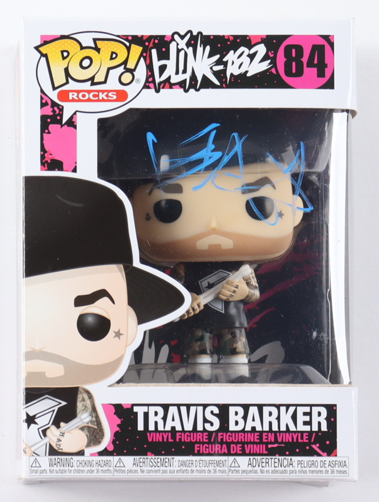 Travis Barker Signed "Blink-182" #84 Funko Pop! Vinyl Figure (PSA ...