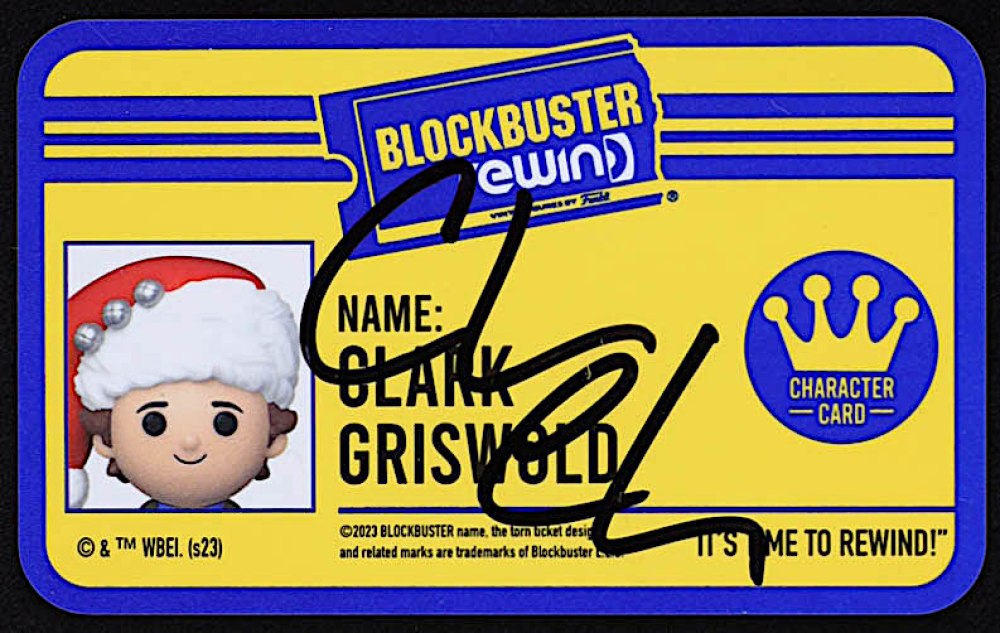 Chevy Chase Signed Blockbuster Rewind Character Card (JSA) | Pristine ...