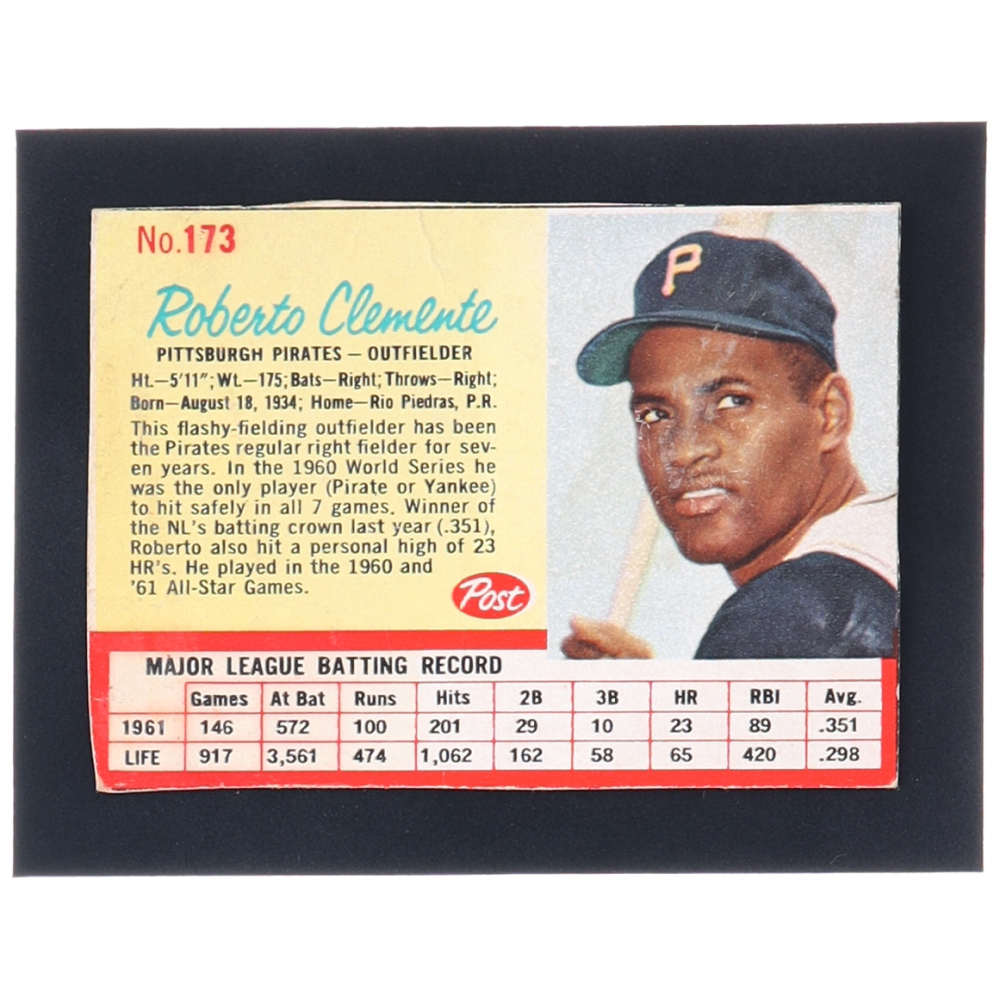 Roberto Clemente 1962 Post #173A / Red Lines | Pristine Auction