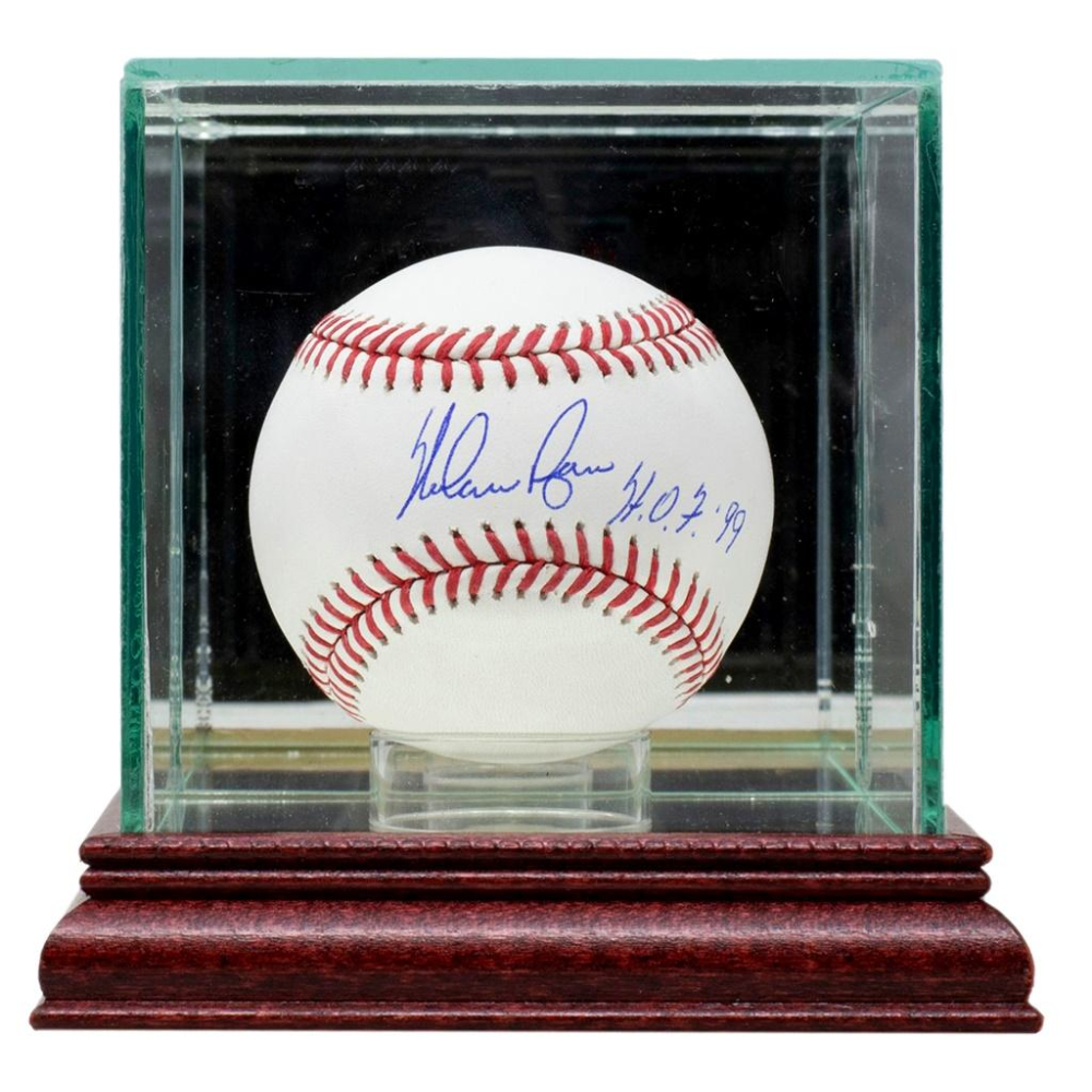 Nolan Ryan Signed OML Baseball Inscribed "H.O.F. 99" with Display Case ...