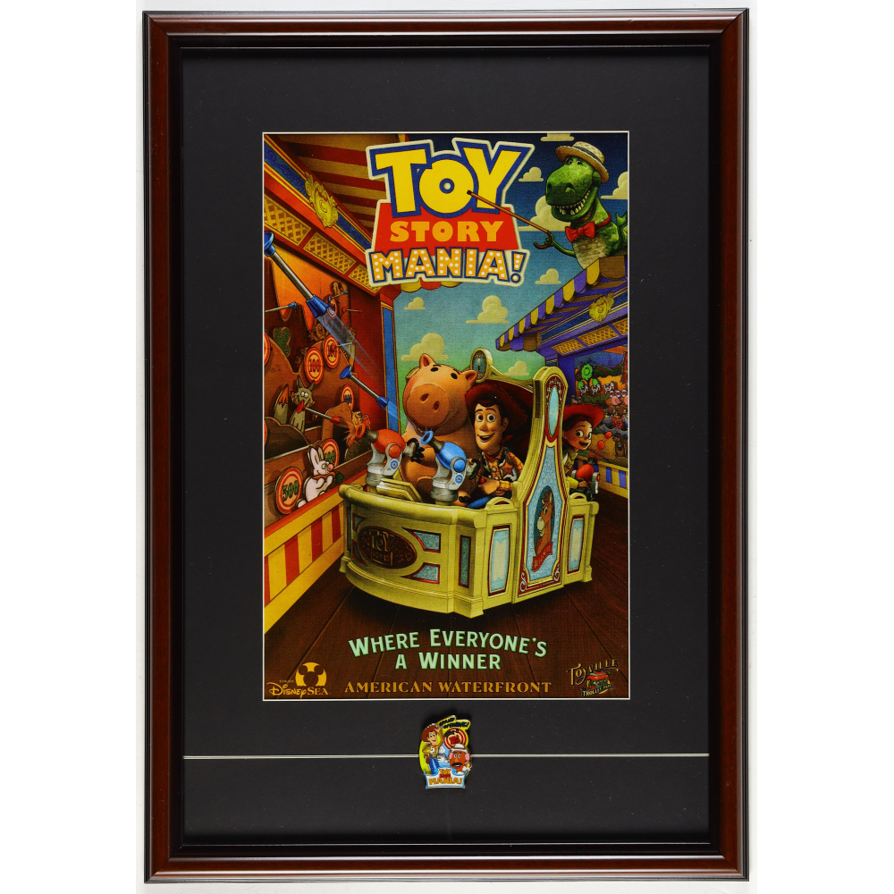 Disneyland "Toy Story Mania!" Ride Custom Framed Poster with Official ...