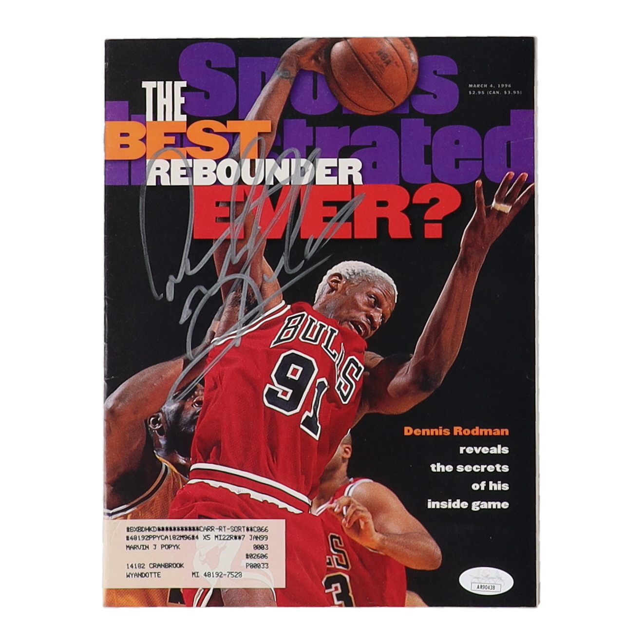 Dennis Rodman Signed 1996 "Sports Illustrated" Magazine Cover (JSA ...
