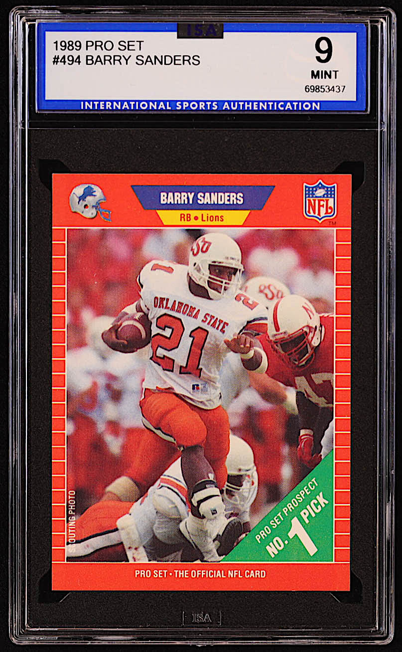 Barry Sanders 1989 Pro Set #494 RC (ISA 9) | Pristine Auction