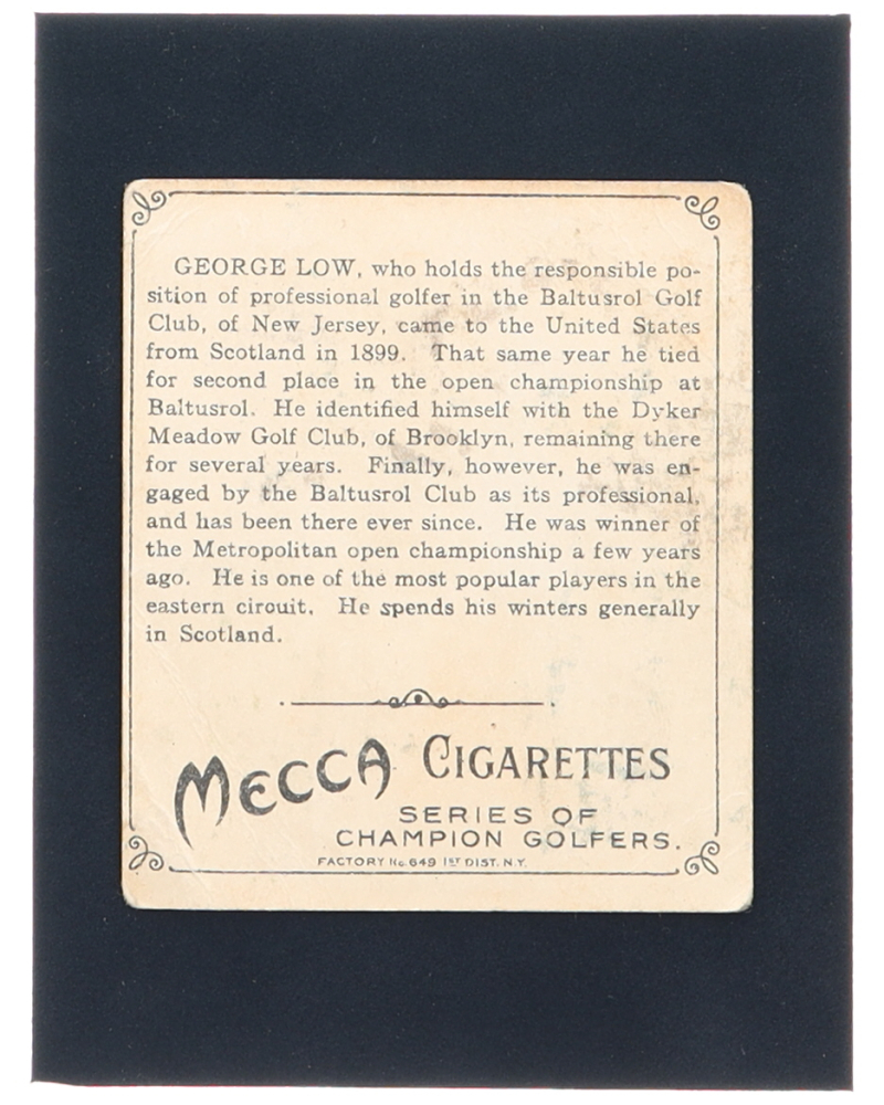 George Low 1910 T218 Mecca Champions #74 Golf | Pristine Auction