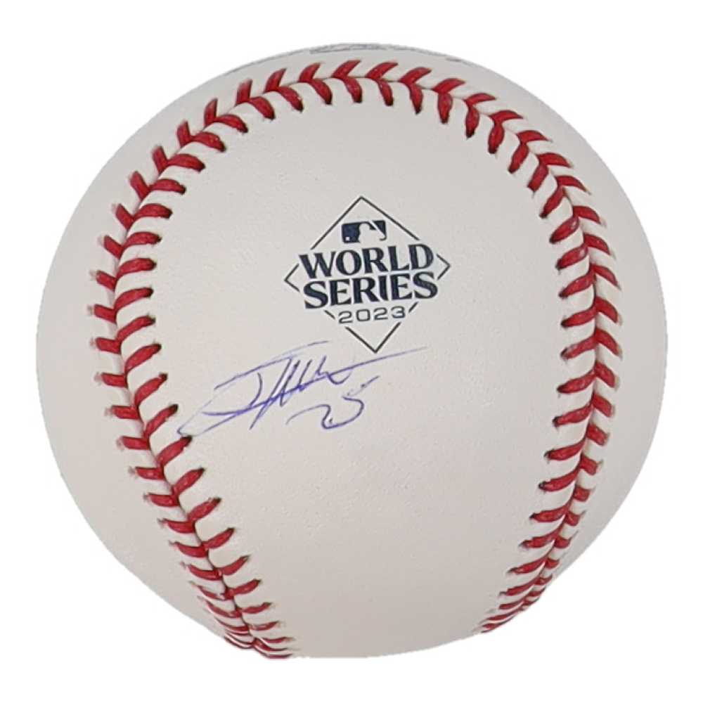 Jose Leclerc Signed 2023 World Series Logo Baseball (JSA) | Pristine ...