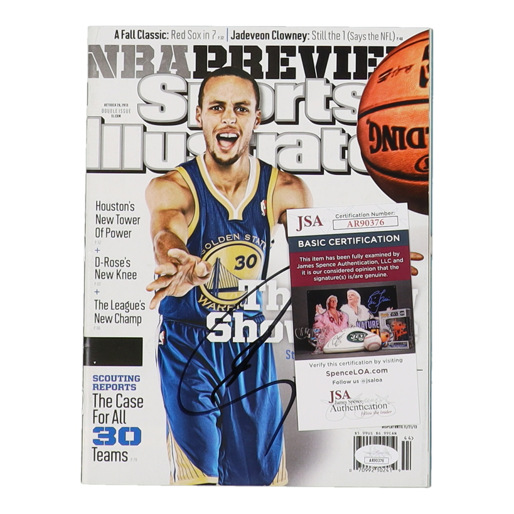 Stephen Curry Signed 2013 "Sports Illustrated" Magazine (JSA ...