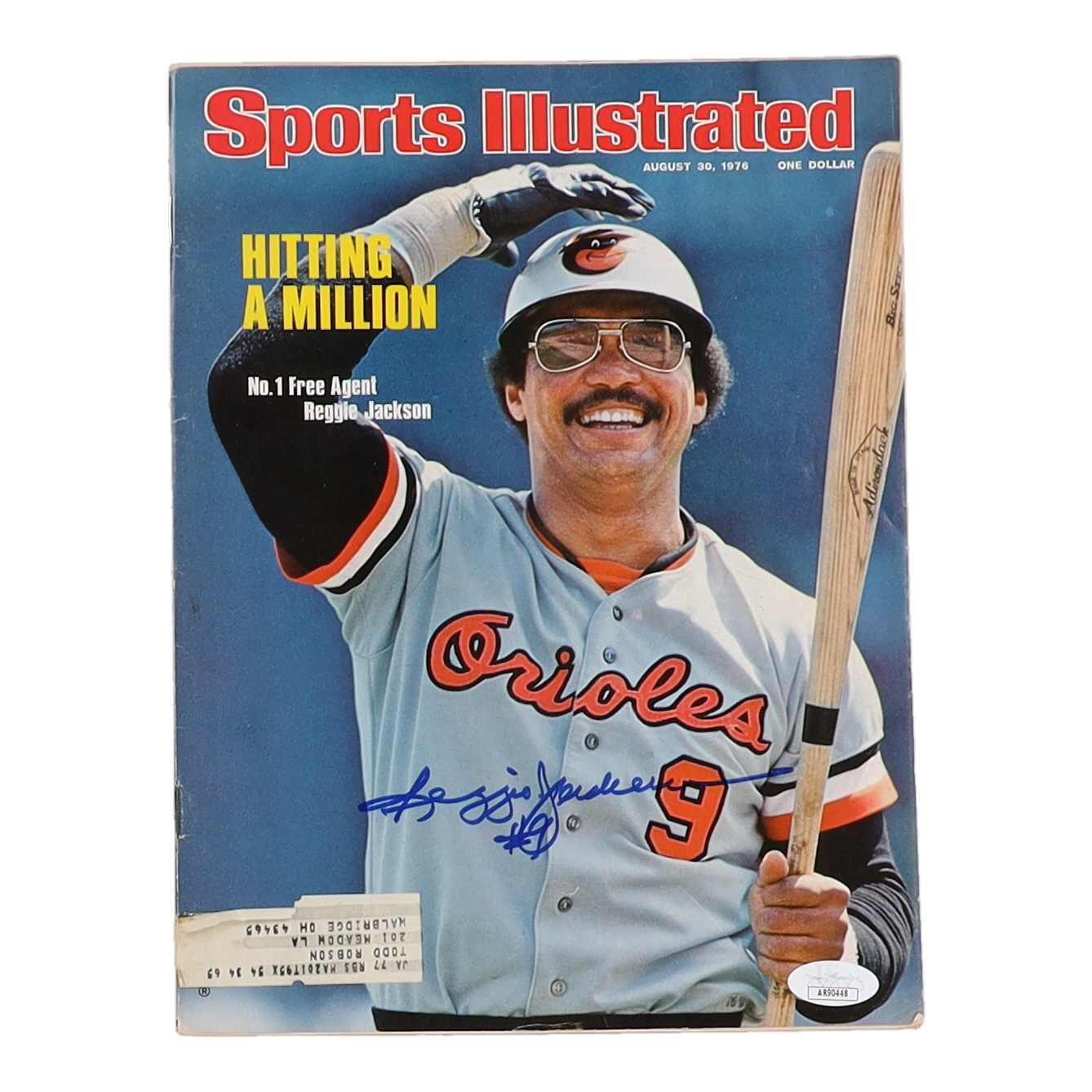 Reggie Jackson Signed 1976 Sports Illustrated Magazine (JSA) | Pristine Auction