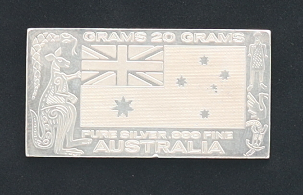 The Silver Mint Australian Flag 20 gram .999 Fine Silver Bullion Bar ...