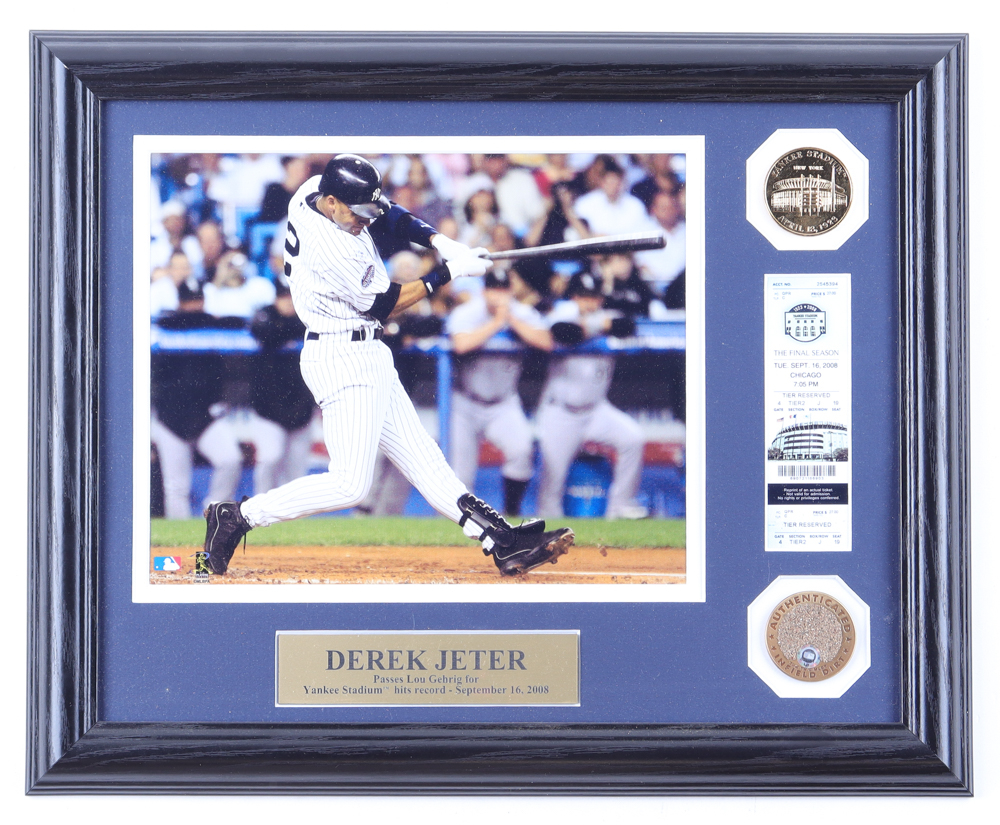 Derek Jeter Yankees Custom Framed Photo Display With Yankee Stadium ...