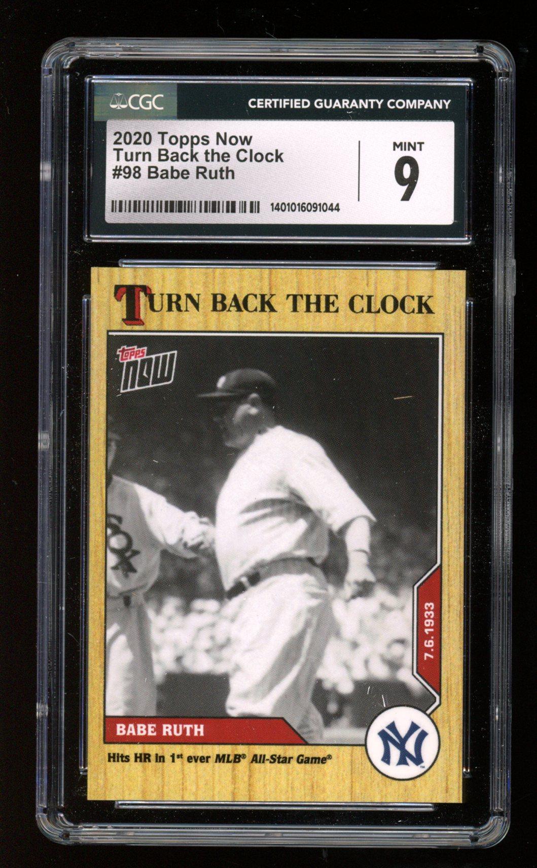 Babe Ruth 2020 Topps Now Turn Back The Clock #98 / 1228* (CGC 9 ...