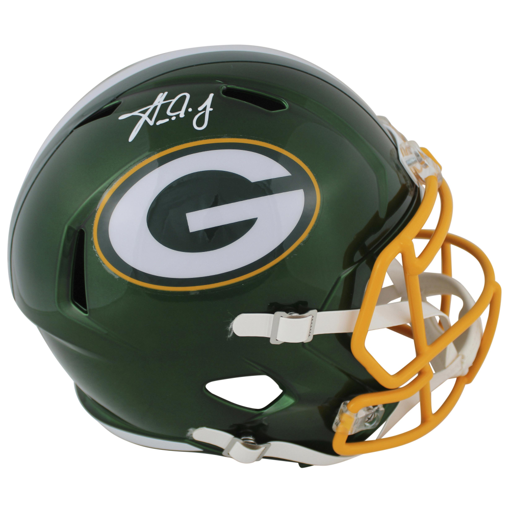 Aaron Jones Signed Packers Full-Size Flash Alternate Speed Helmet ...