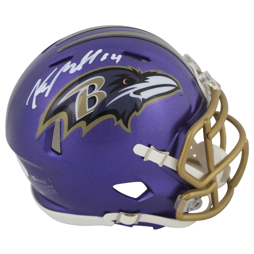 Kyle Hamilton Signed Ravens Flash Alternate Speed Mini Helmet (JSA ...