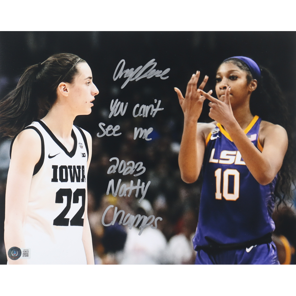 Angel Reese Signed LSU Tigers 11x14 Photo Inscribed "2023 Natty Champs ...