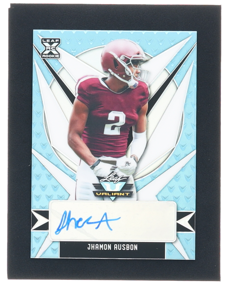 Jhamon Ausbon 2021 Leaf Valiant Platinum Blue #BAJA1 RC #16/20 ...