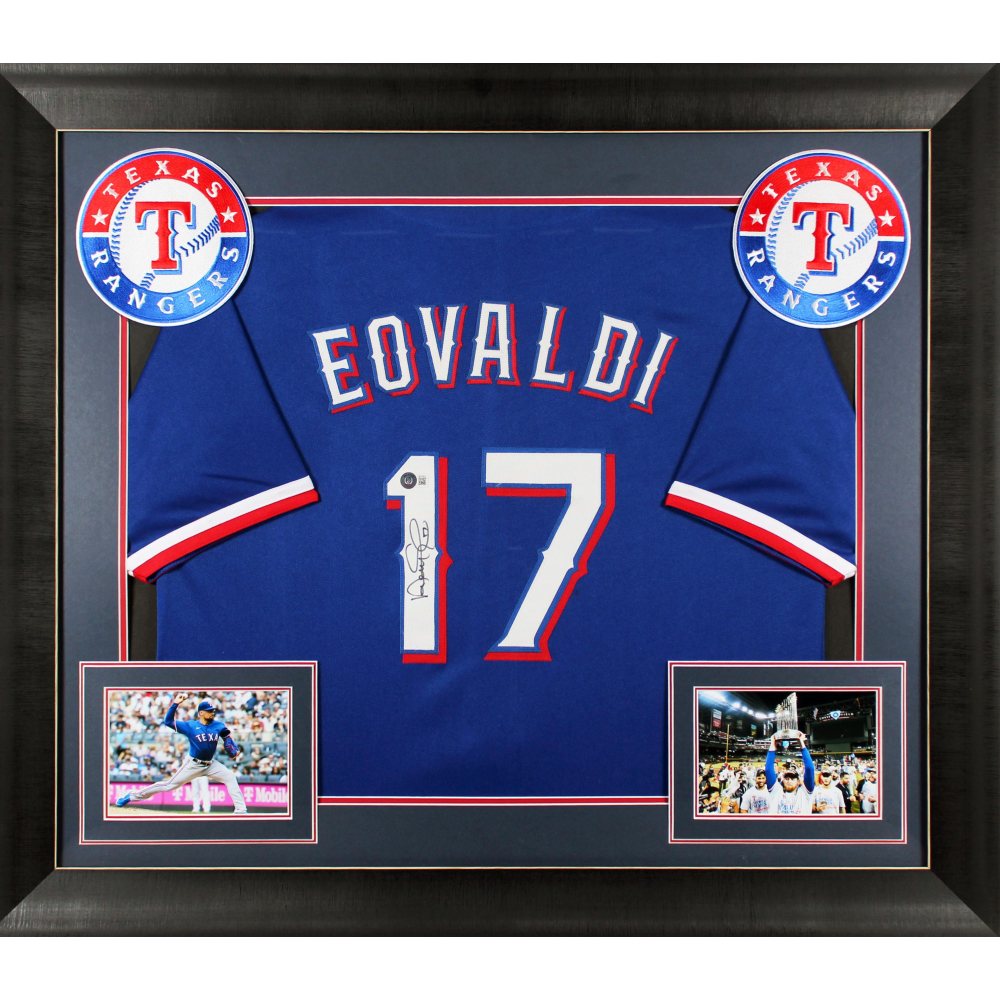 Nathan Eovaldi Signed Custom Framed Jersey (Beckett) | Pristine Auction