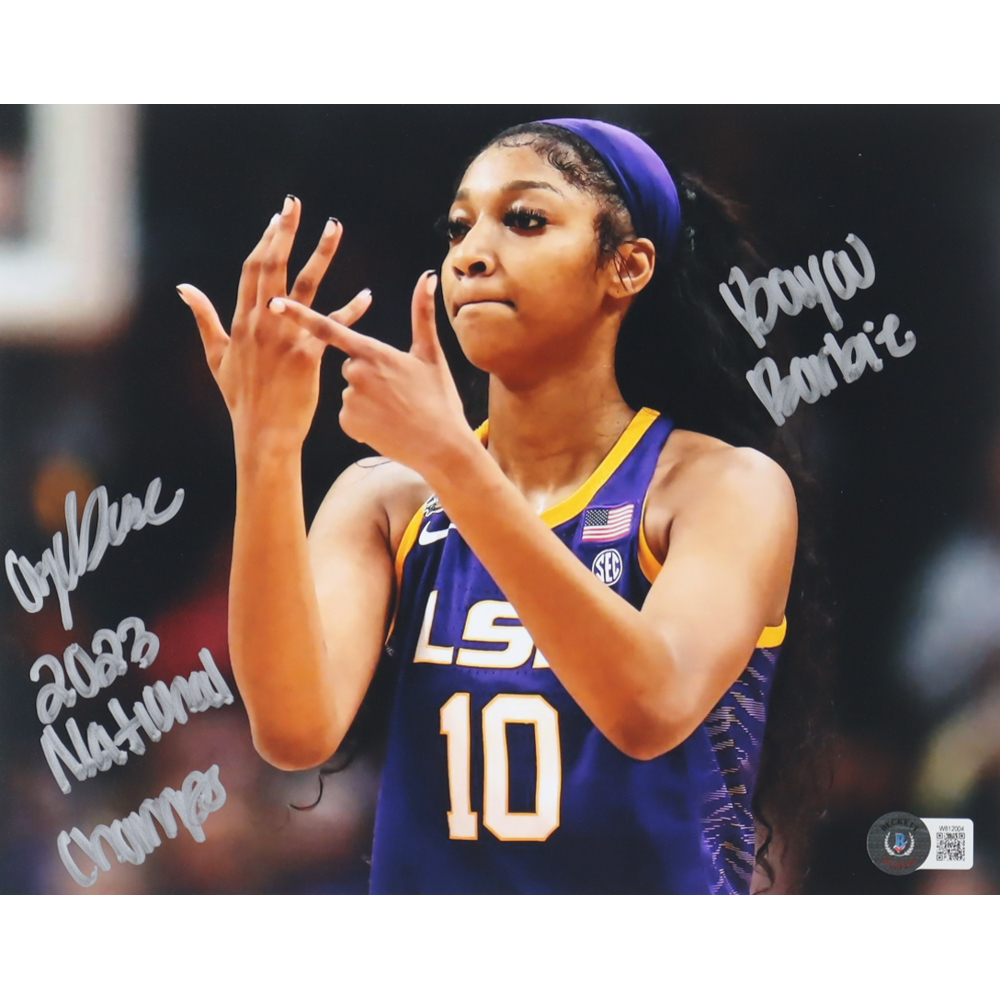 Angel Reese Signed LSU Tigers 11x14 Photo Inscribed "2023 National ...