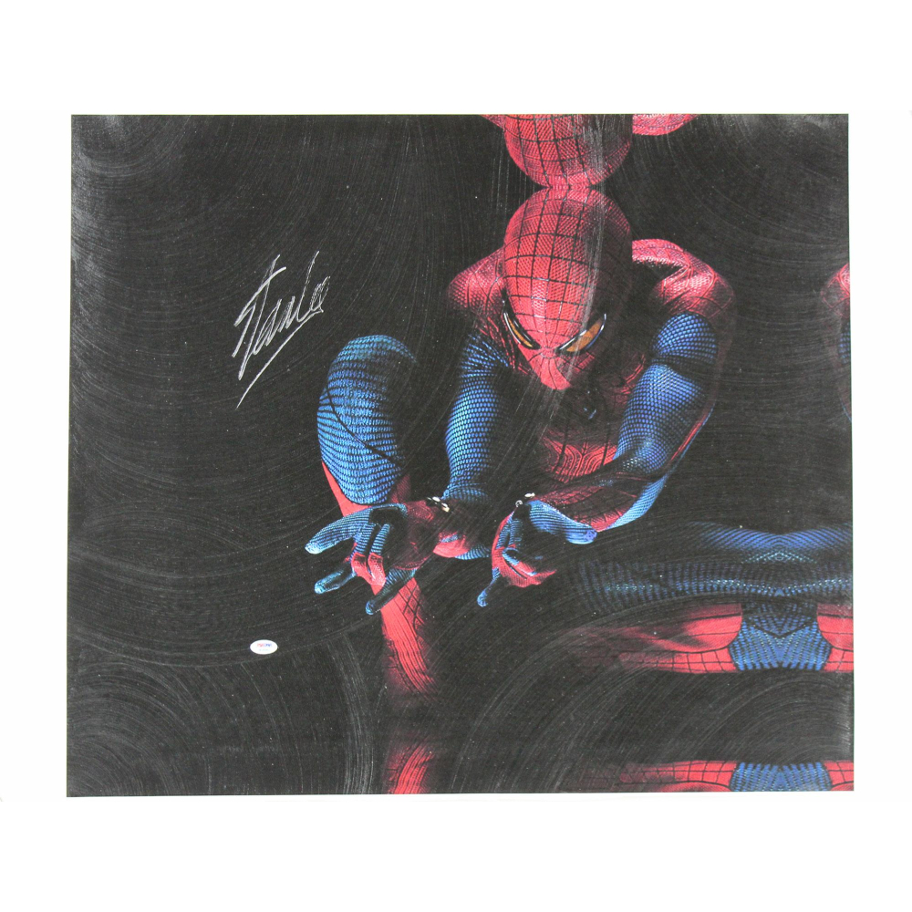 Stan Lee Signed "Spider-Man" 20x24 Canvas (PSA) | Pristine Auction