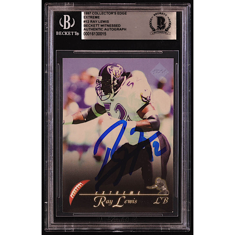 Ray Lewis Signed 1997 Collector's Edge Extreme #12 (BGS) | Pristine Auction