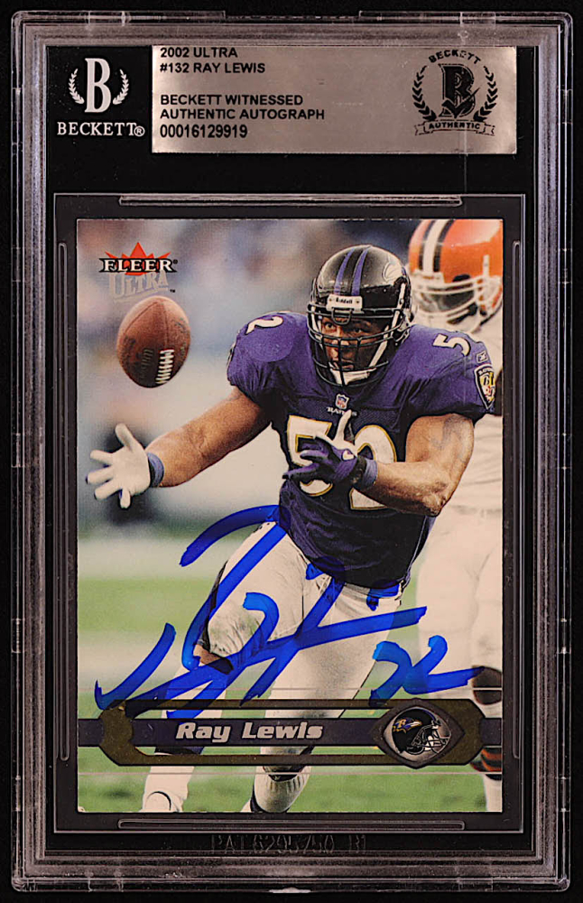 Ray Lewis Signed 2002 Ultra #132 (BGS) | Pristine Auction