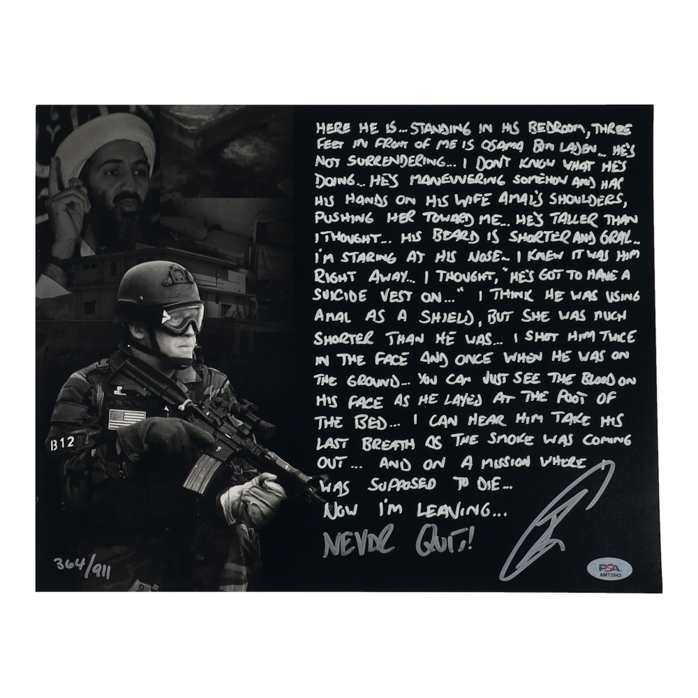 Robert O’Neill Signed LE “Bin Laden Killing” 11x14 Story Photo ...