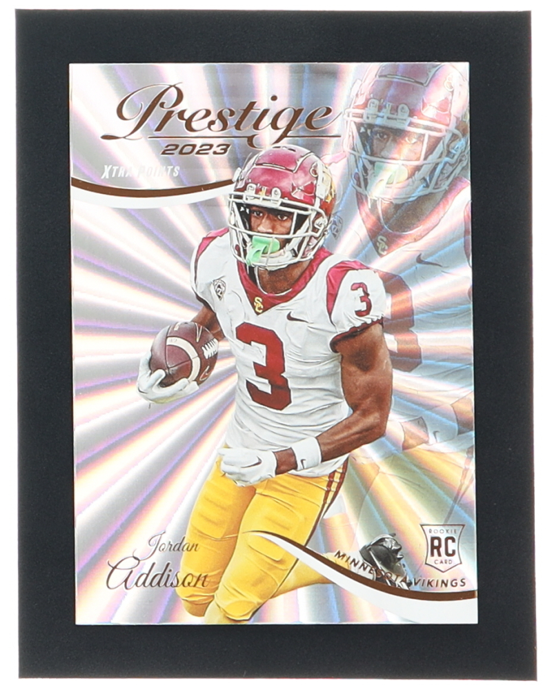 Jordan Addison 2023 Prestige Xtra Points Sunburst #352 RC | Pristine ...