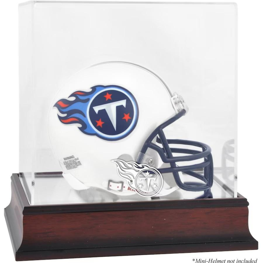 Titans Logo Mini Helmet Mahogany Base Mirrored Display Case | Pristine ...