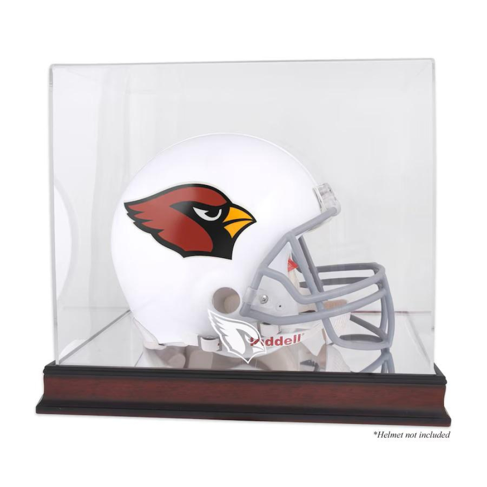 Cardinals Logo Full-Size Helmet Mahogany Base Mirrored Display Case ...