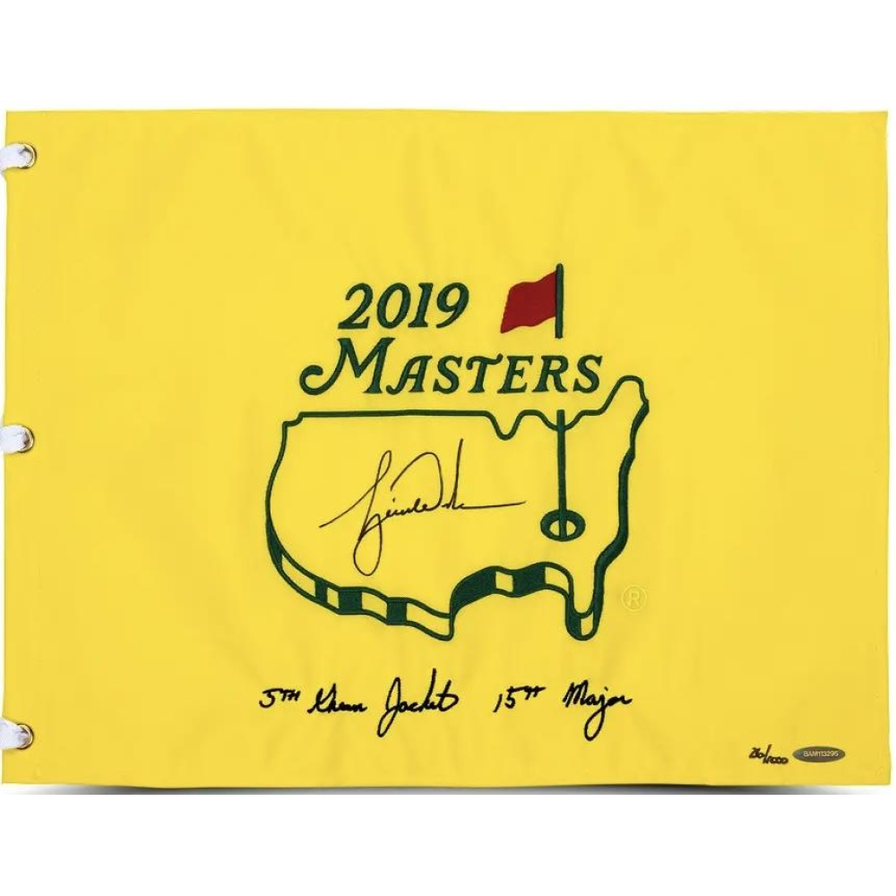 Tiger Woods Signed LE 2019 Masters Pin Flag (UDA) | Pristine Auction