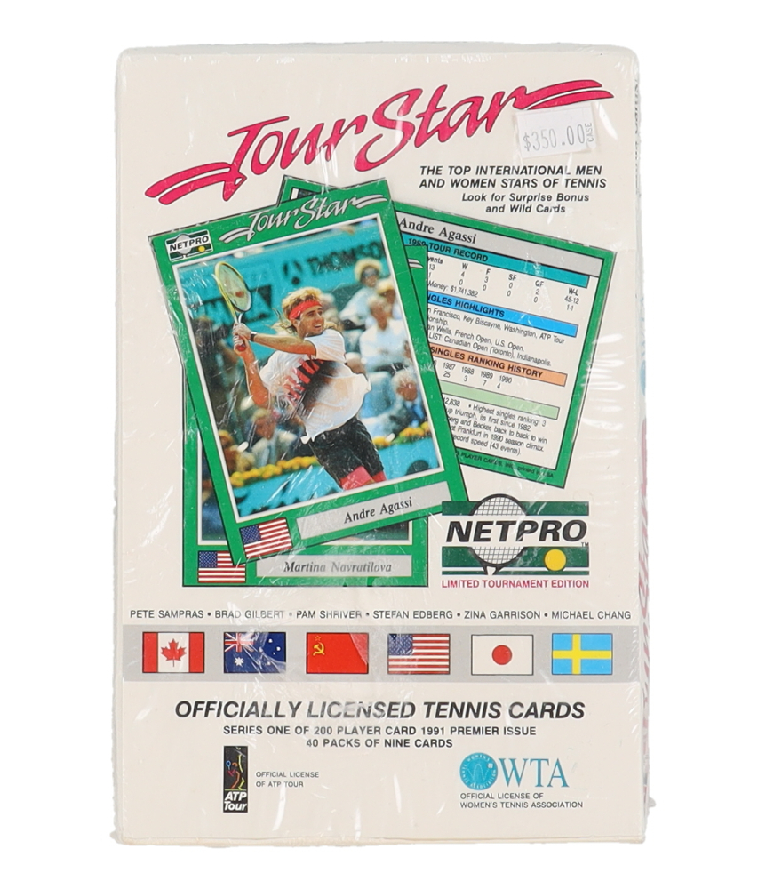 1991 NETPRO Tour Star Premier Edition Tennis Trading Card Box with (40 ...