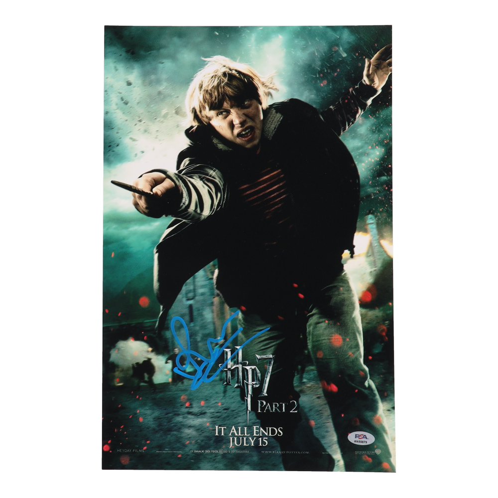 Rupert Grint Signed "Harry Potter" 11x17 Movie Poster Photo (PSA ...