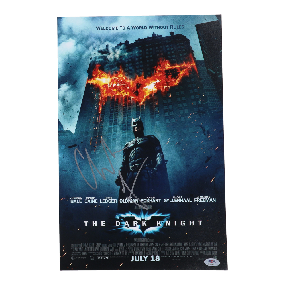 Christian Bale Signed "Batman: The Dark Knight" 11x17 Movie Poster ...