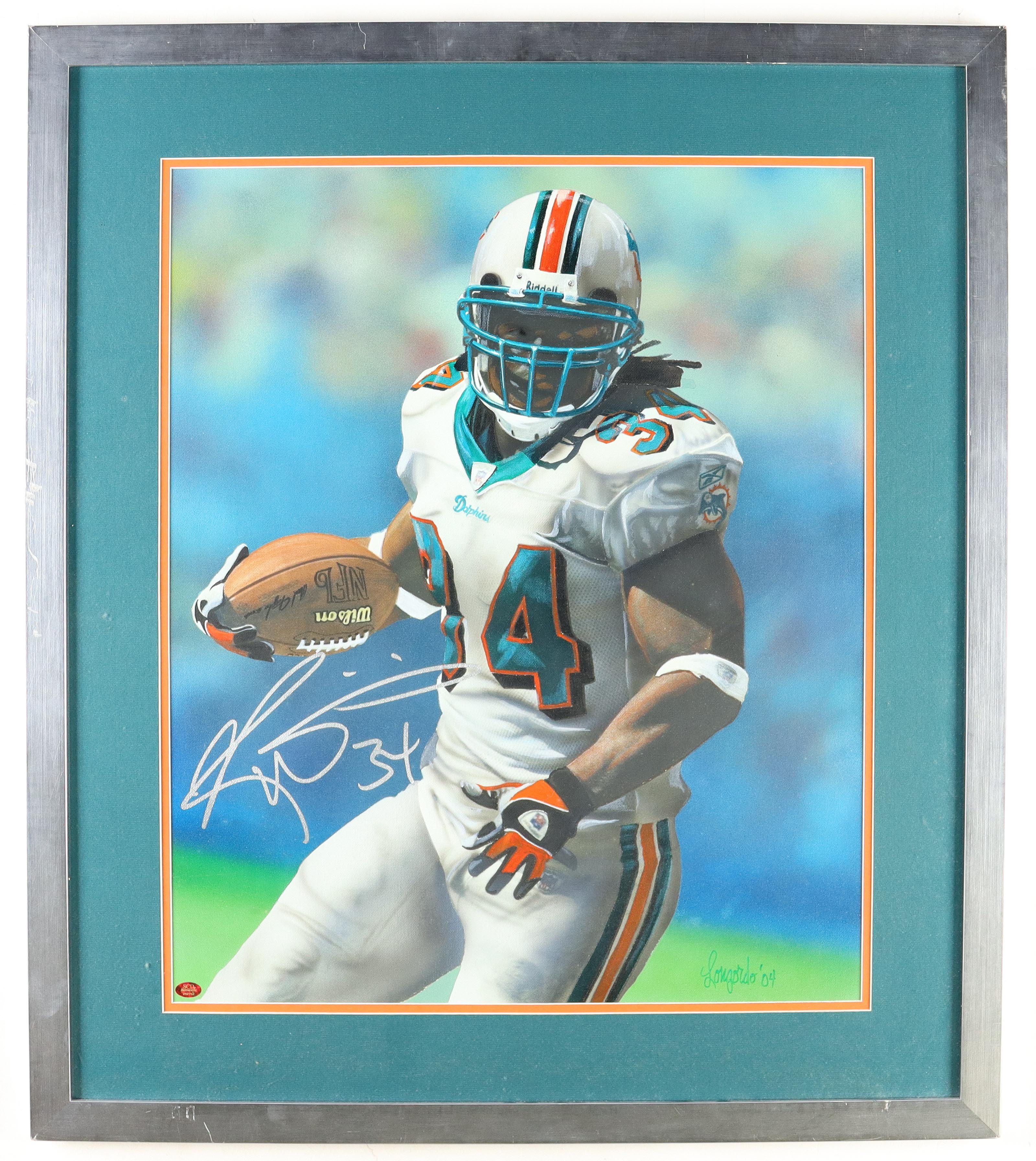 Ricky Williams Signed Gary Longordo Custom Framed Print Display (SCD ...