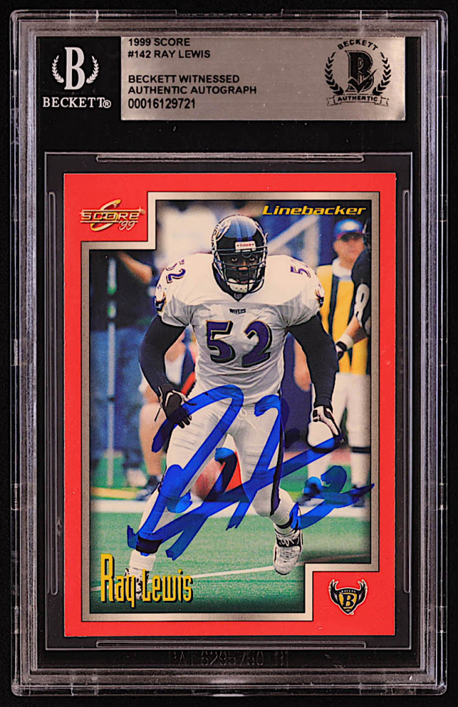 Ray Lewis Signed 1999 Score #142 (BGS) | Pristine Auction