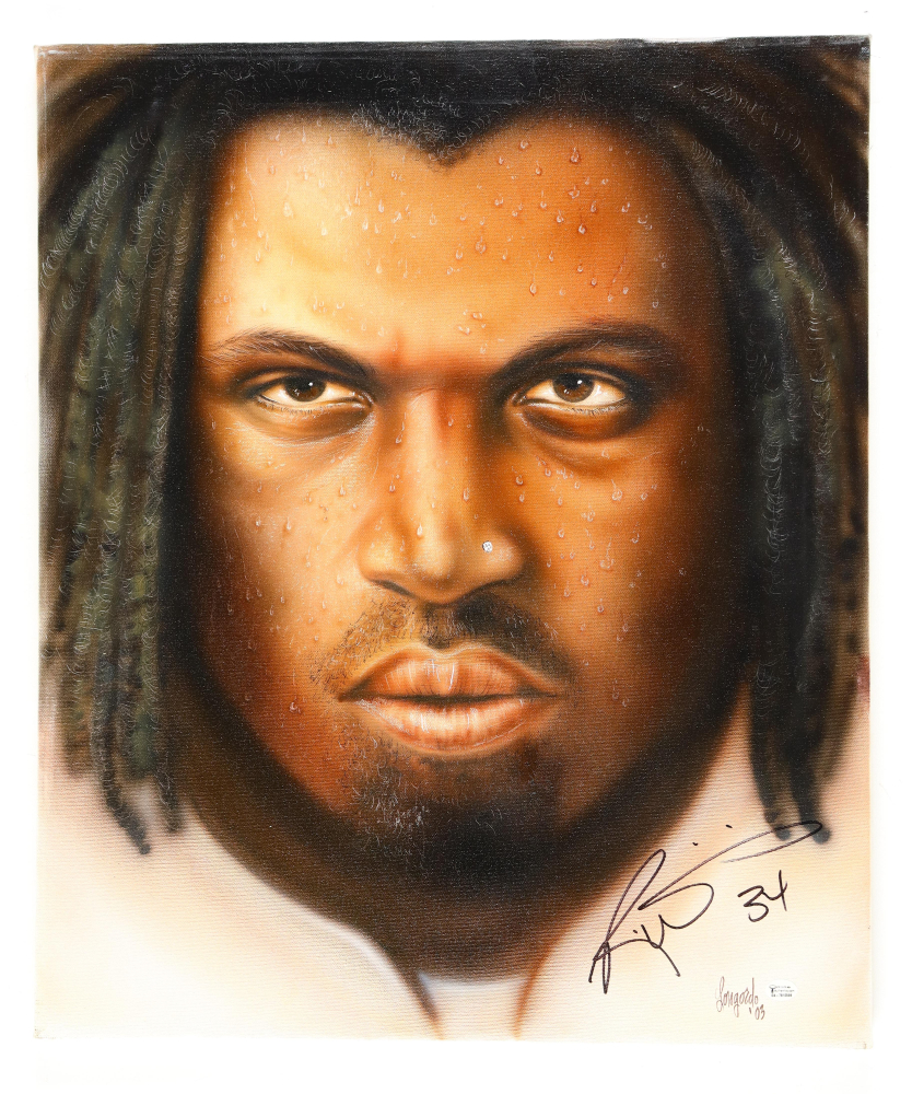 Ricky Williams Signed Gary Longordo Acrylic Panting on Canvas ...