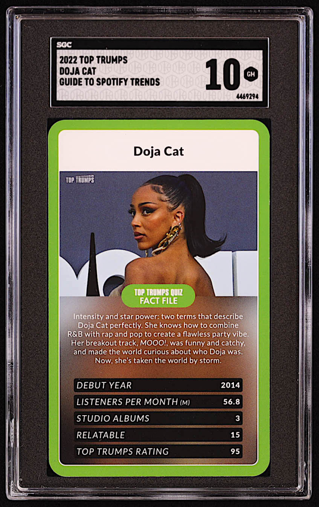 Doja Cat 2022 Top Trumps Guide to Spotify Trends #NNO (SGC 10 ...