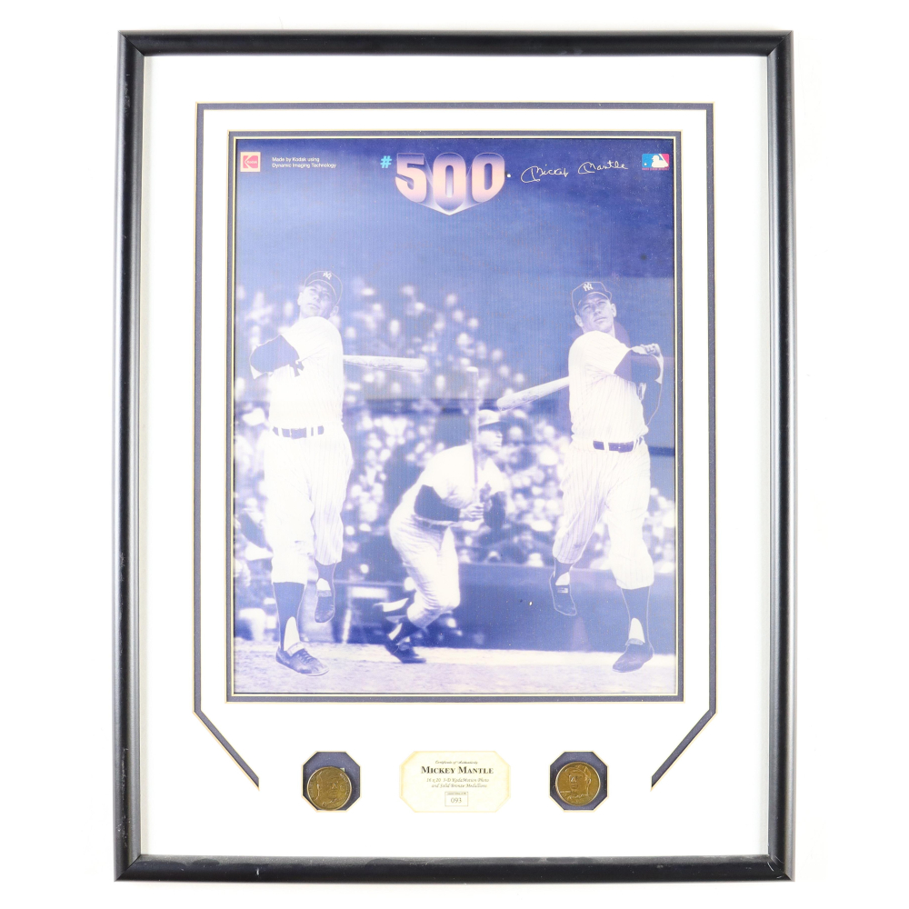 Mickey Mantle LE 500th Home Run Kodak Motion Photo Custom Framed ...