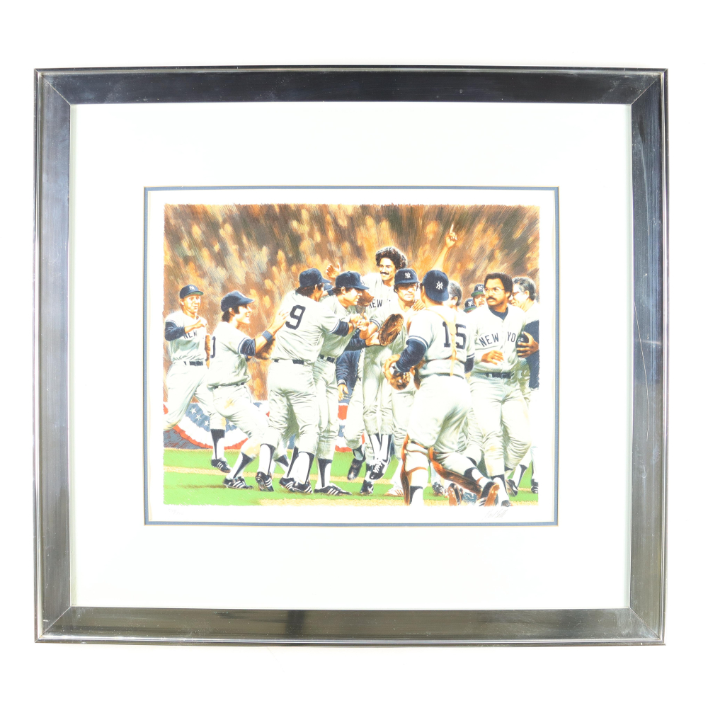 Paul Calle LE 1978 Yankees Custom Framed Lithograph Art Print Display ...