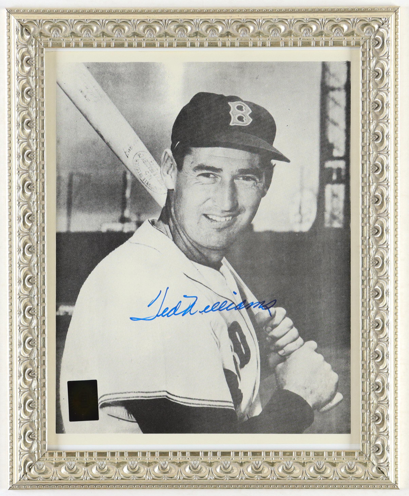 Ted Williams Signed Custom Framed Photo Display (Williams) | Pristine ...